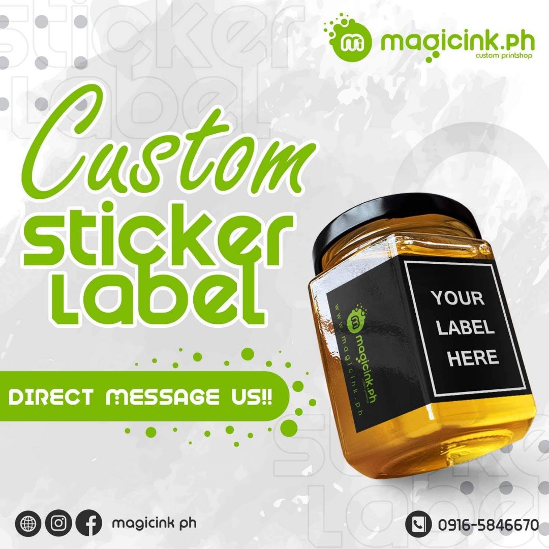 STICKER LABEL waterproof transparent vinyl, Hobbies & Toys, Stationary ...