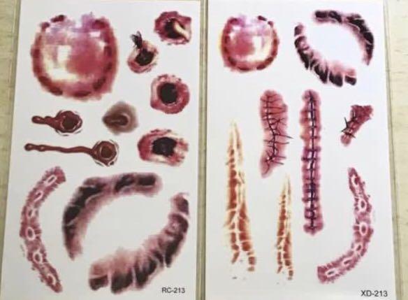 Super Realistic Halloween Horror Fake Scars Fake Wounds Fake Blood Fake ...