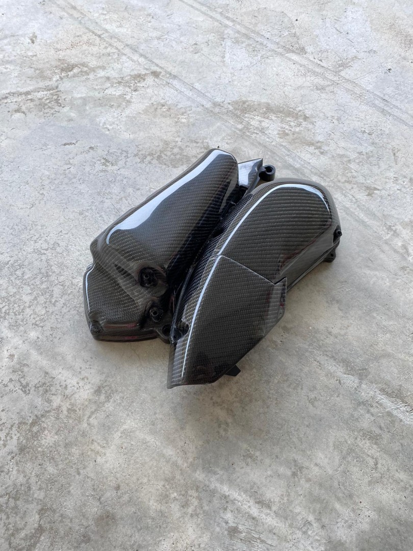 Aerox carbon fiber airbox set, Motorcycles, Motorcycle Accessories on ...