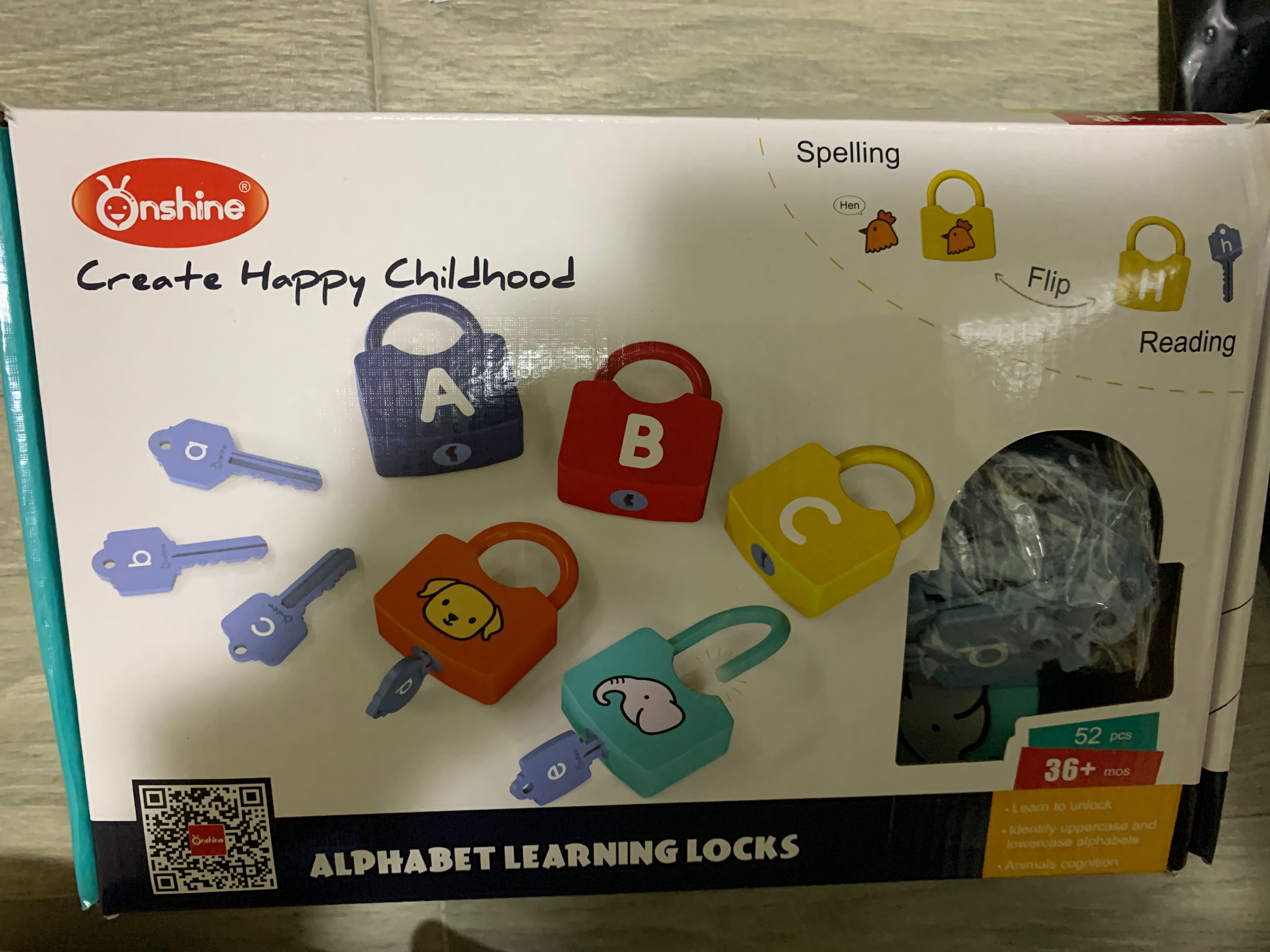 Alphabet Learning Locks (learn ABC the fun way), Hobbies & Toys, Toys ...