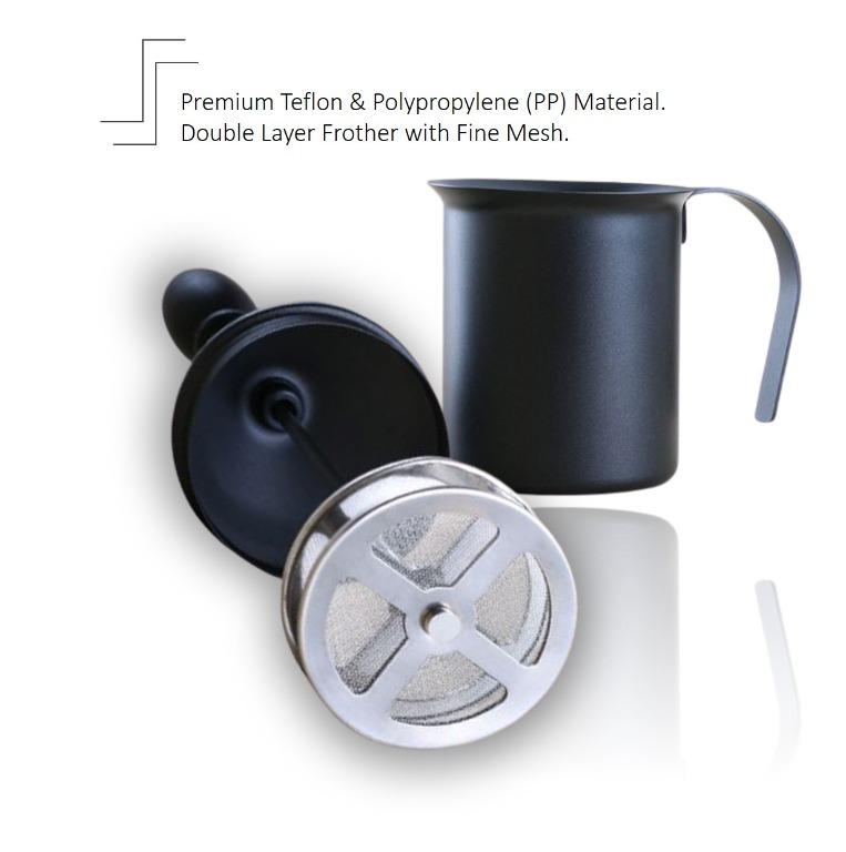 Milk Creamer Manual Hand Pump Frother | Smooth & Thick Milk Froth Maker ...