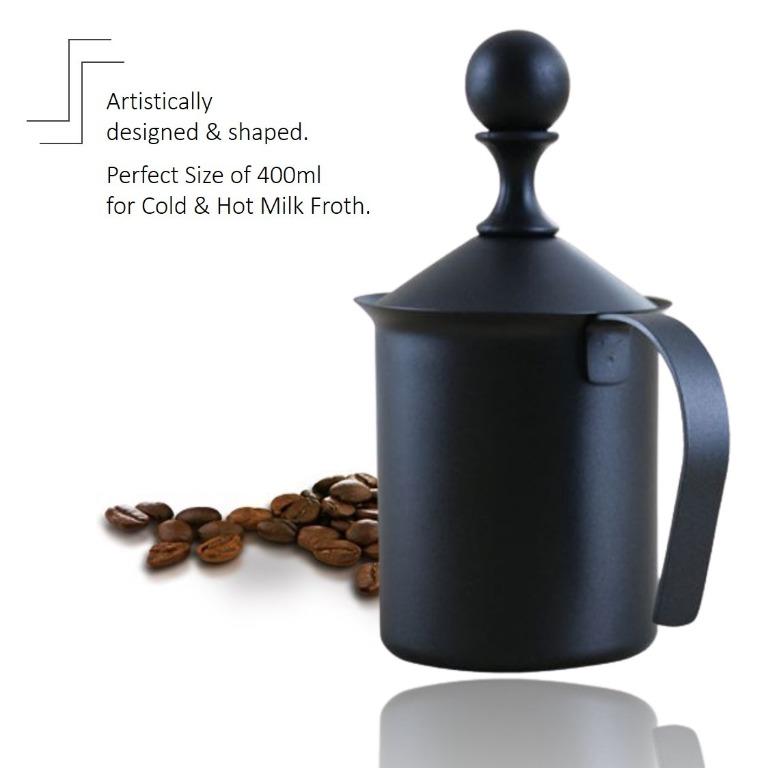Milk Creamer Manual Hand Pump Frother | Smooth & Thick Milk Froth Maker ...