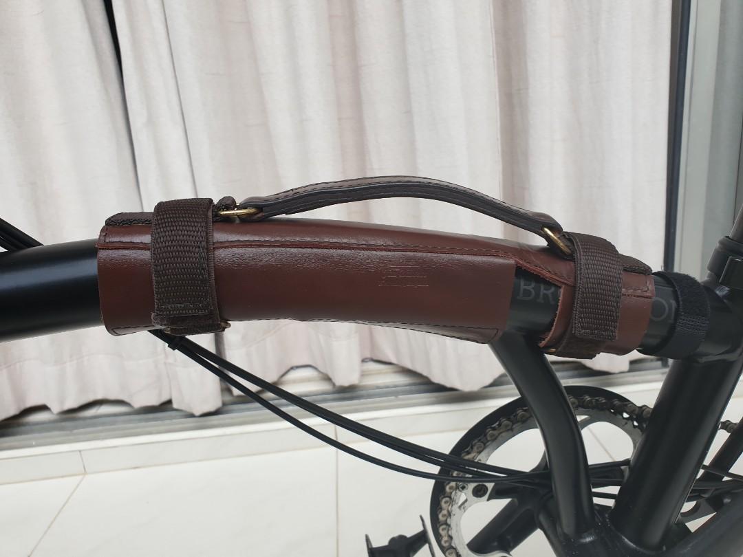 Brompton Off-yer-Bike Leather UK Hand-Made Carry Handle, Sports Equipment, Bicycles & Parts ...