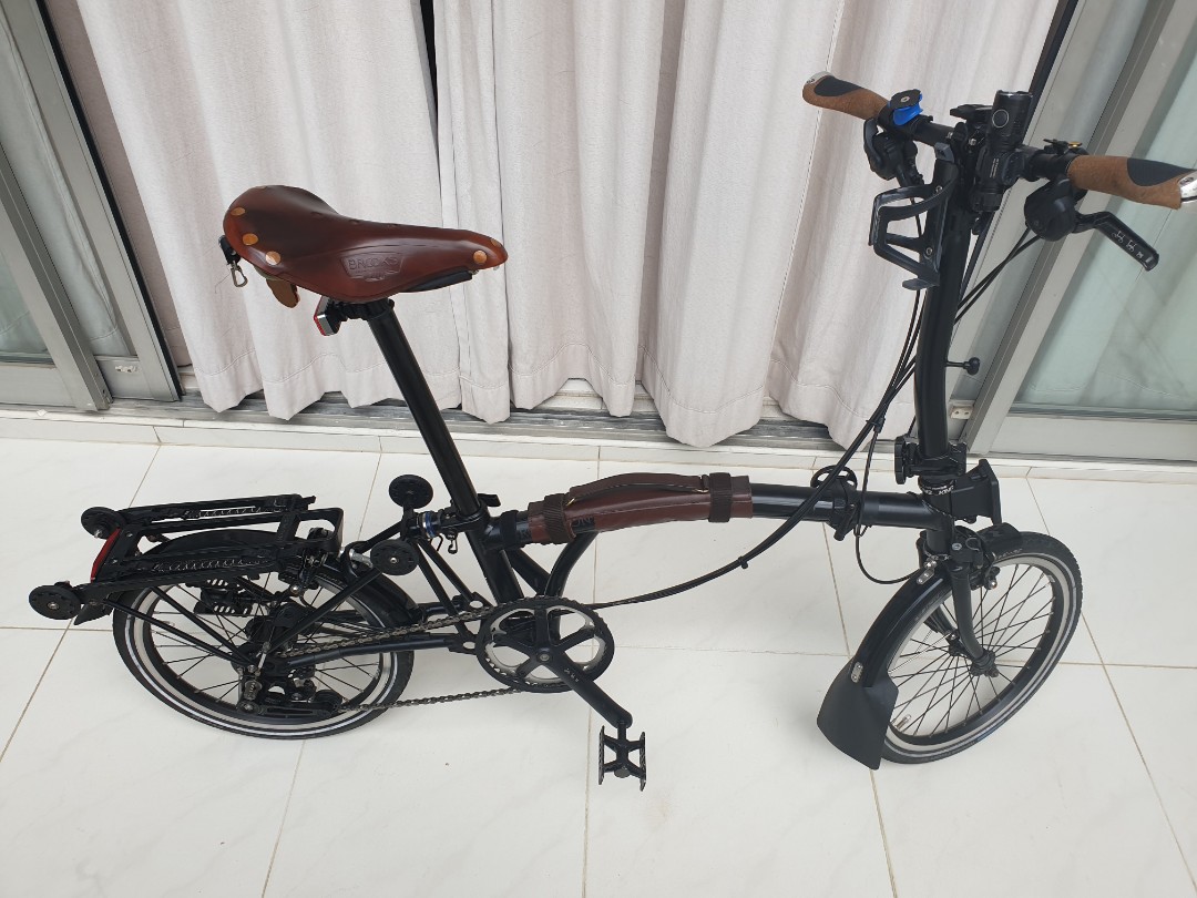 Brompton Off-yer-Bike Leather UK Hand-Made Carry Handle, Sports Equipment, Bicycles & Parts ...