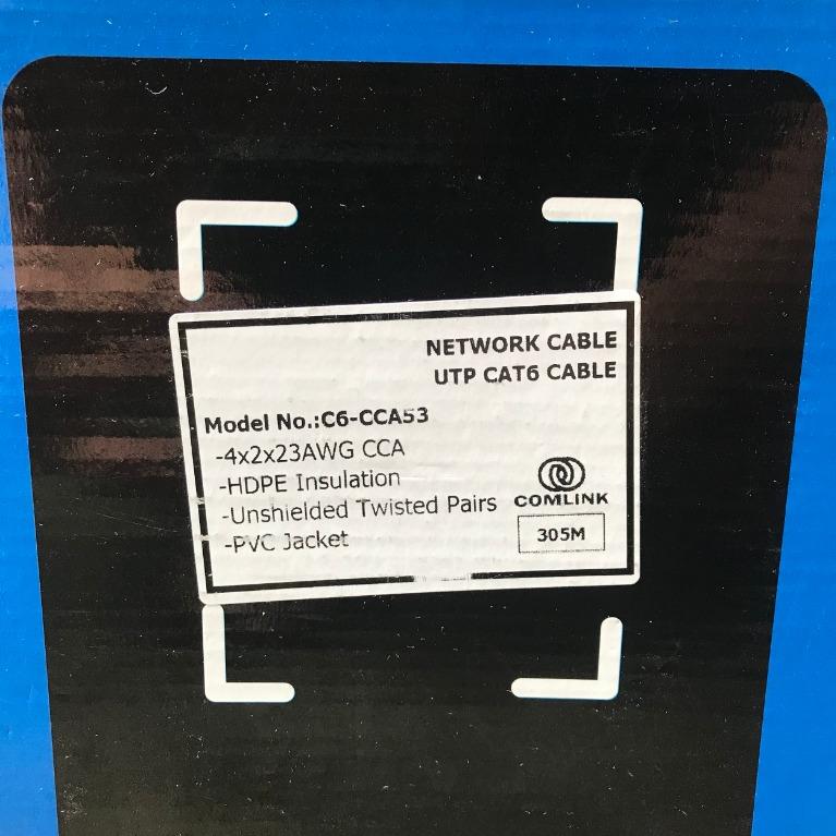 Comlink Cat Utp Cable Indoor Meter Box Computers Tech Parts Accessories Cables