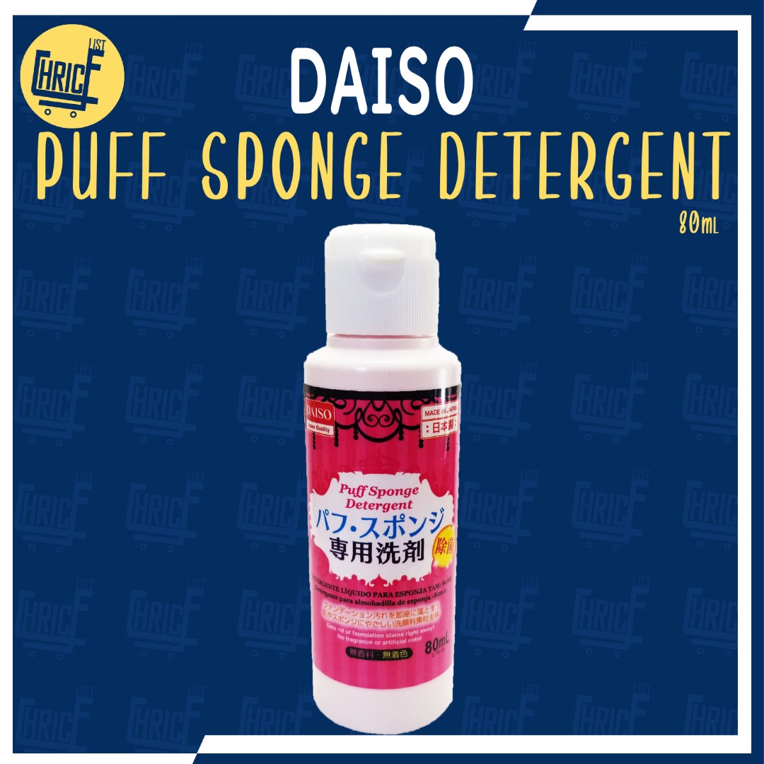 Daiso Puff Sponge Detergent, Beauty & Personal Care, Oral Care on Carousell