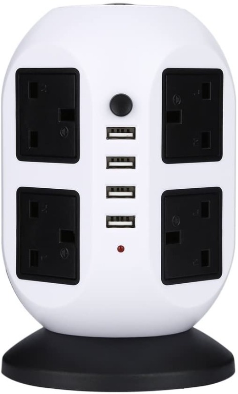 E813 Two Layers Vertical Multi-Socket with USB Charging Ports ...