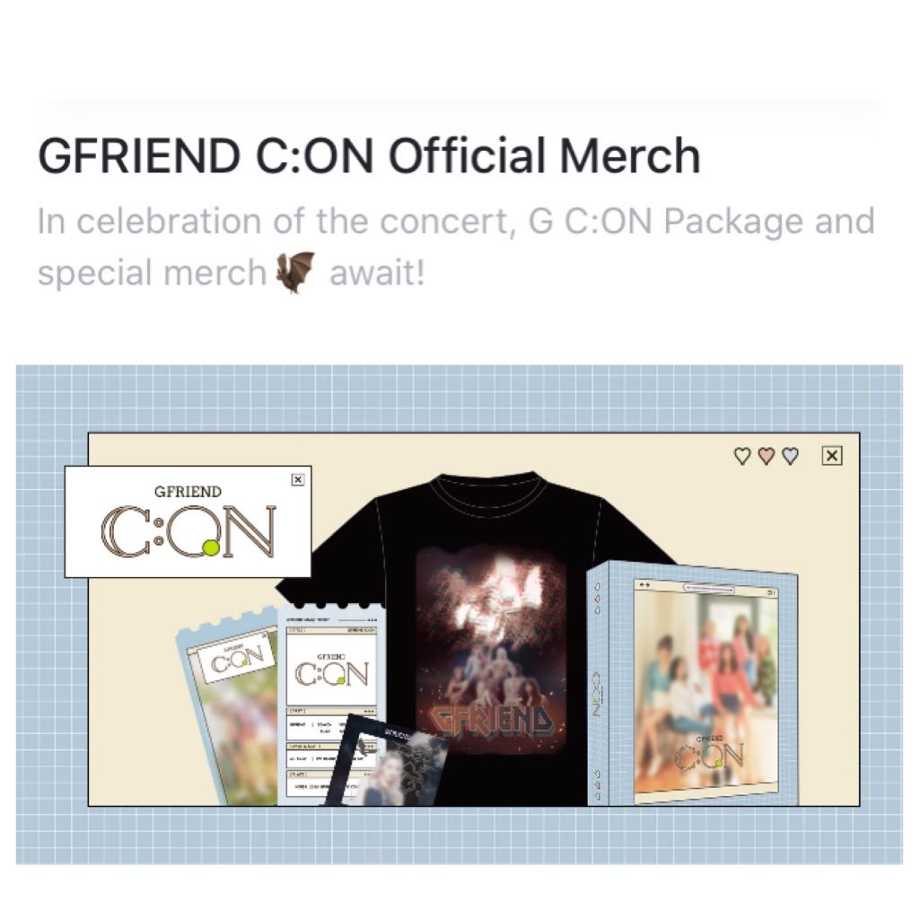 GFRIEND C:ON OFFICIAL MERCH, Entertainment, K-Wave on Carousell