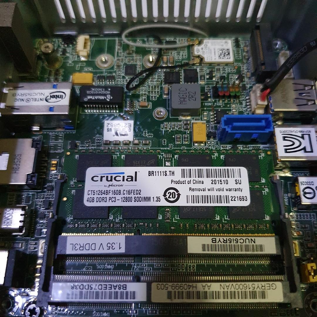 Intel NUC NUC5i5RYH Wi-Fi Windows 7 Pro PC Desktop 120GB Samsung EVO ...