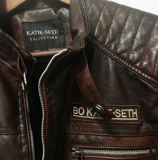 Katie Seth PU Leather Jacket Men Bomber jacket size L good for bikers ...