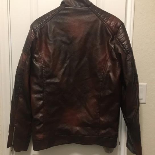 Katie Seth PU Leather Jacket Men Bomber jacket size L good for bikers ...