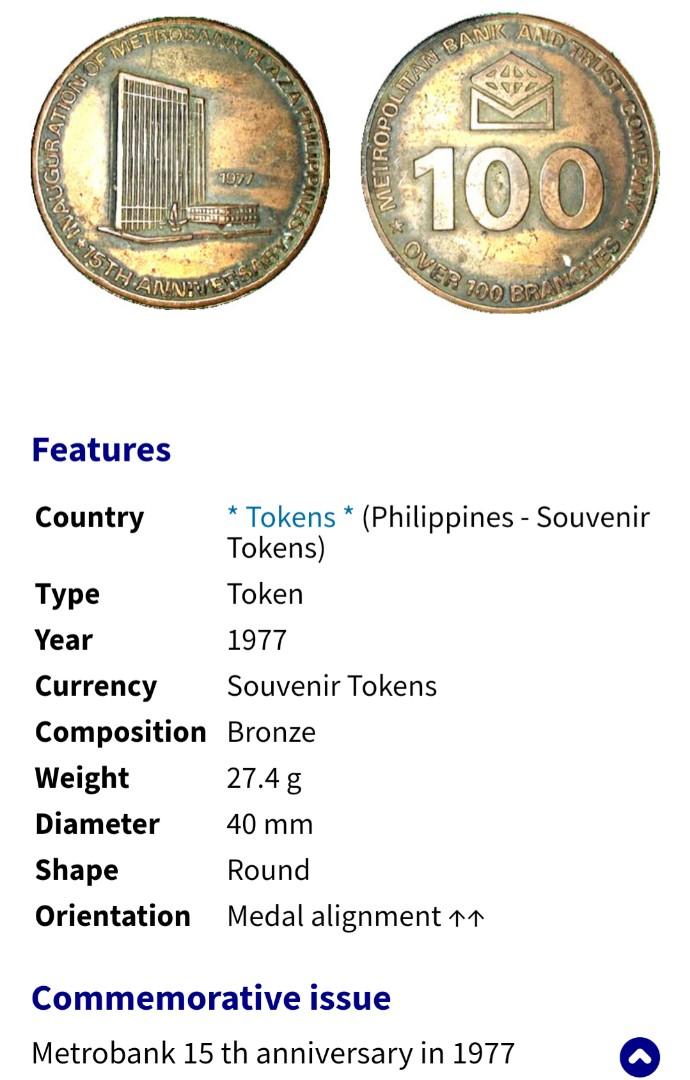 Metrobank Commemorative Coin, Hobbies & Toys, Memorabilia ...