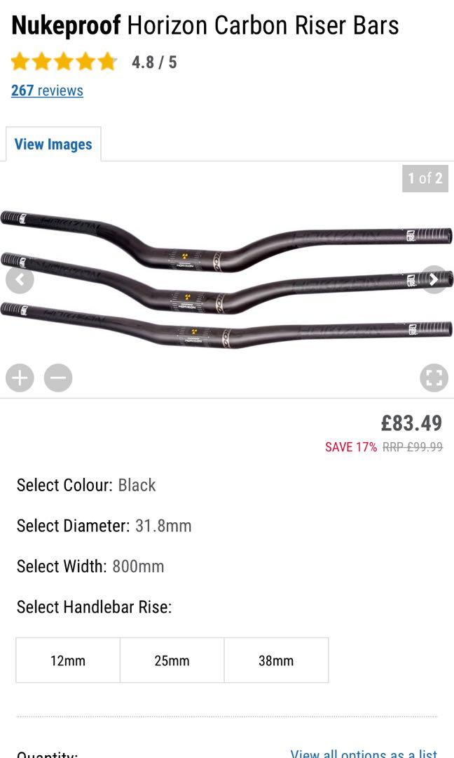 Nukeproof Horizon Carbon Riser Handlebar, Sports Equipment, Bicycles ...