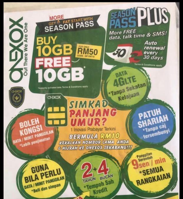 ONE XOX Malaysia 28 Months Validity - Prepaid Simcard, Mobile Phones ...