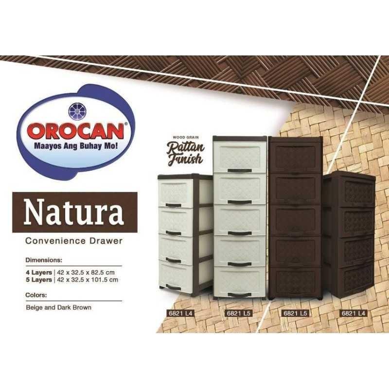 Orocan Natura 5 Layer Durabox Rattan Multi Purpose Drawer, Furniture ...