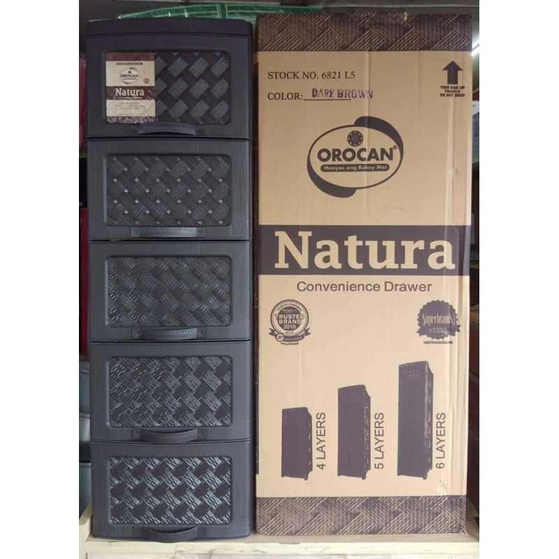 Orocan Natura 5 Layer Durabox Rattan Multi Purpose Drawer, Furniture ...