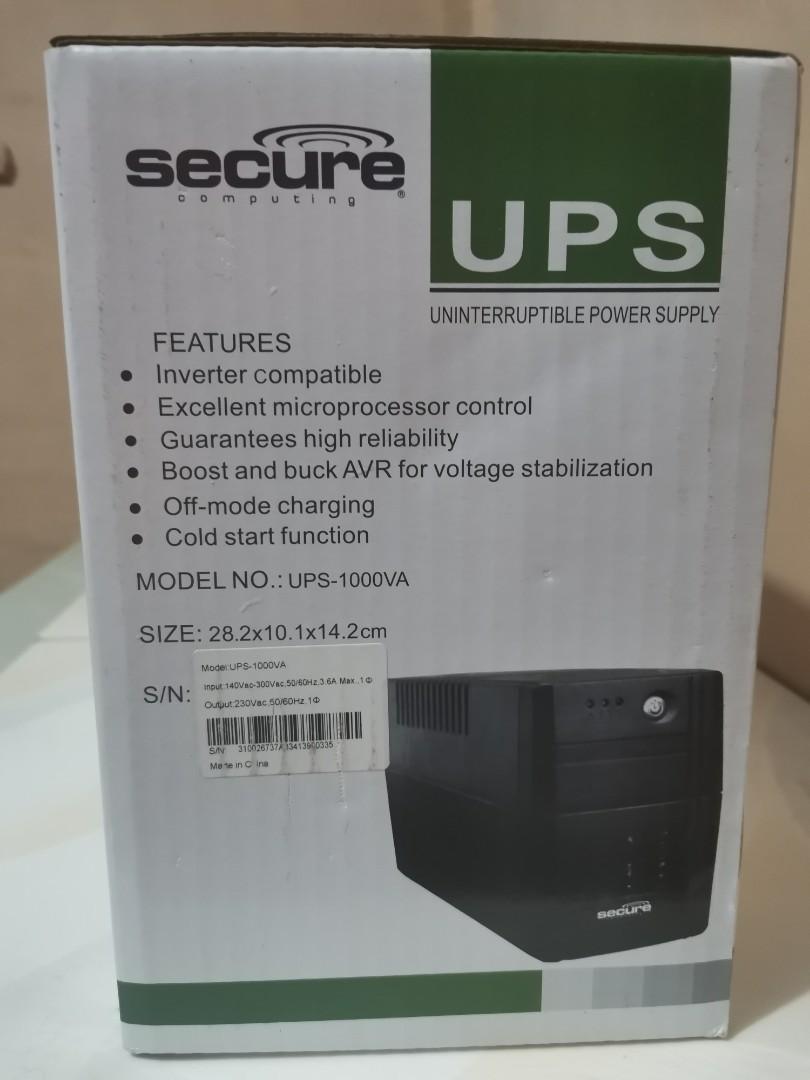 SECURE UPS 1000VA (Uninterruptible Power Supply), Computers & Tech ...
