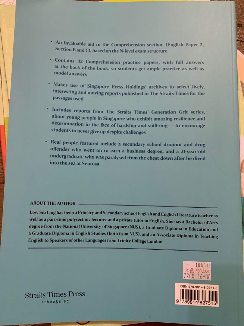 Understanding comprehension English paper 2 for 1N &2N, Books ...