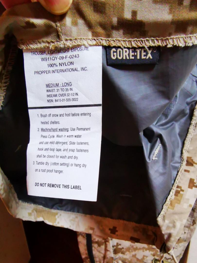 全新軍發真品美軍USMC Lightweight Desert Marpat Gore-tex Parka & Trousers set ...