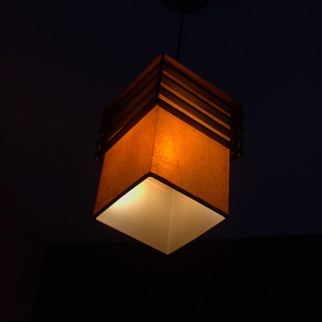 Vintage lamb skin ceiling light, Furniture & Home Living, Home Decor ...