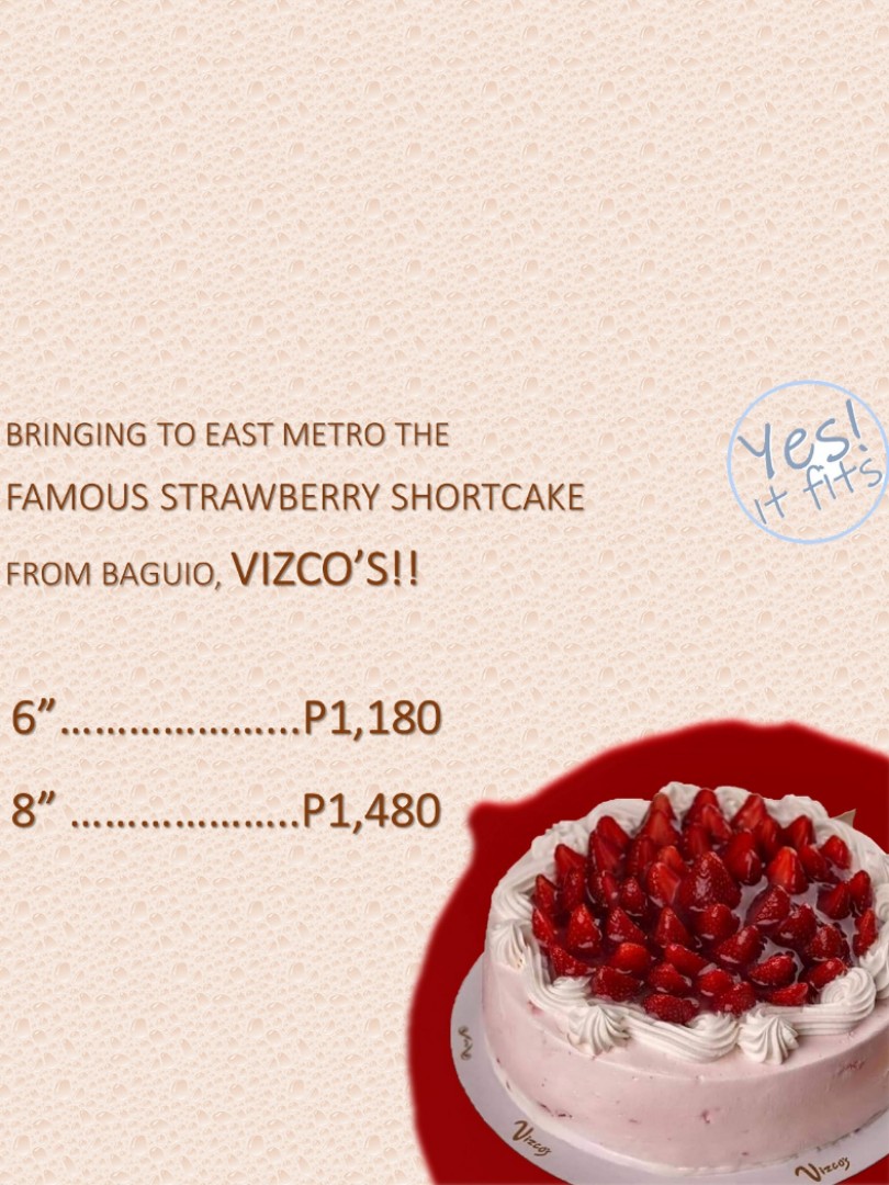 Vizco's Famous Strawberry Shortcake, Food & Drinks, Local Eats on Carousell