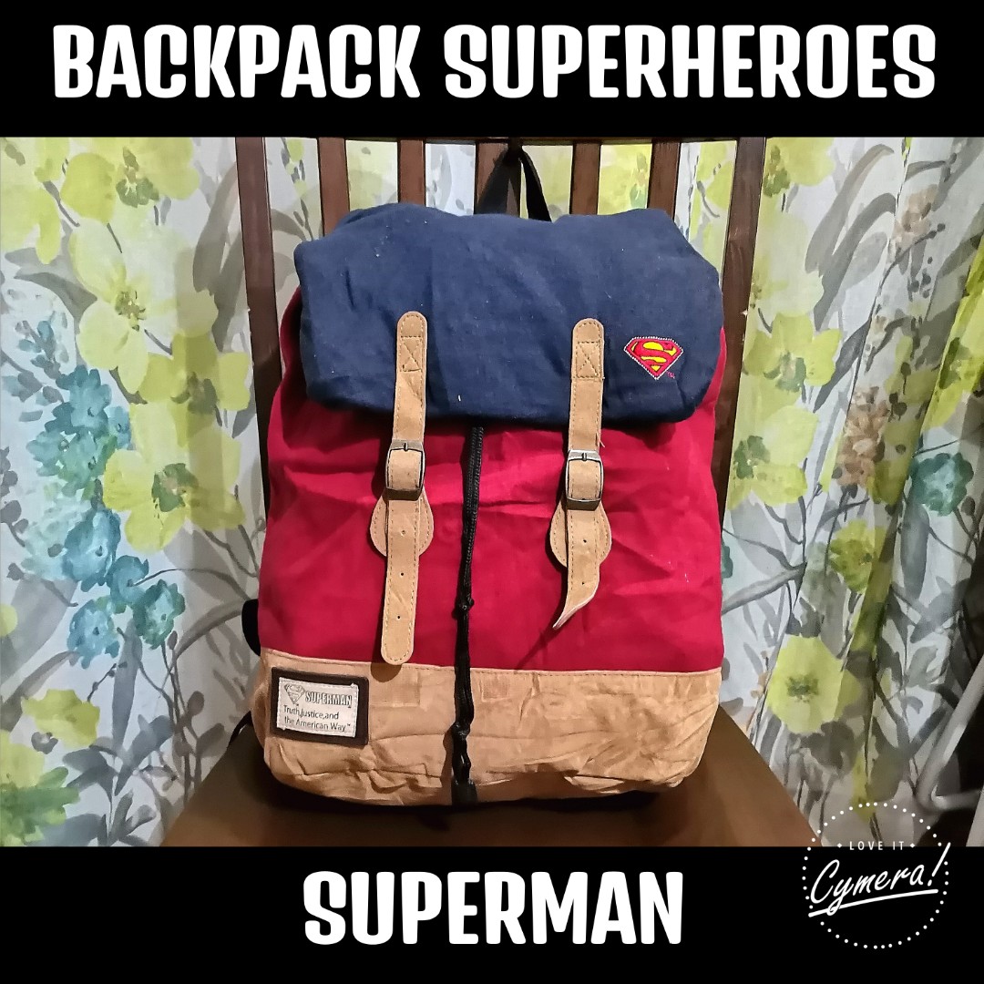 BACKPACK SUPERHEROES SUPERMAN BY GRIMM, Men's Fashion, Bags, Backpacks ...