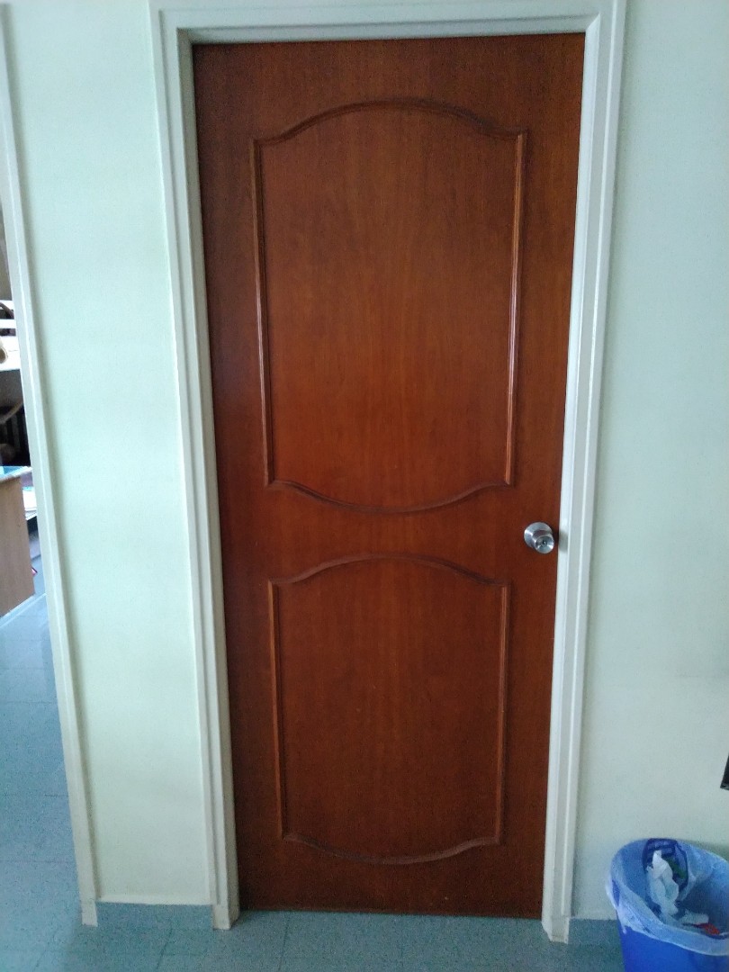 Bedroom Classic Solid Wood Door 3ft x 7ft (Reno clearance) on Carousell