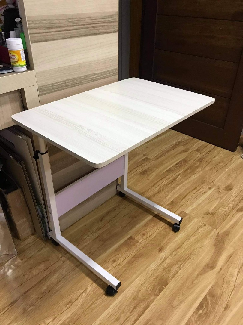 BEDSIDE STUDY TABLE ADJUSTABLE HEIGHT, Furniture & Home Living ...