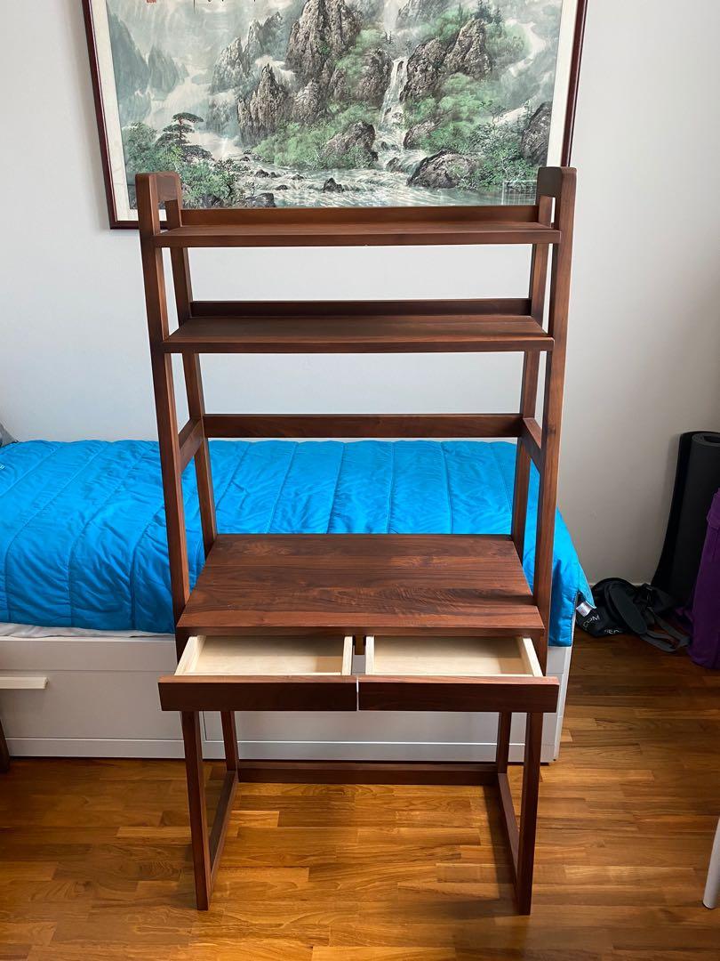 Book case / study table, Furniture, Shelves & Drawers on Carousell