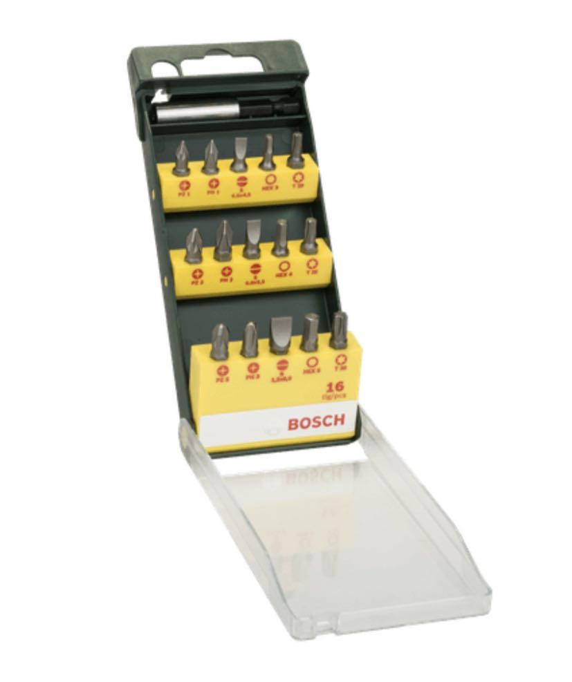 BOSCH SCREW BIT SET 16PC, Furniture & Home Living, Home Improvement ...