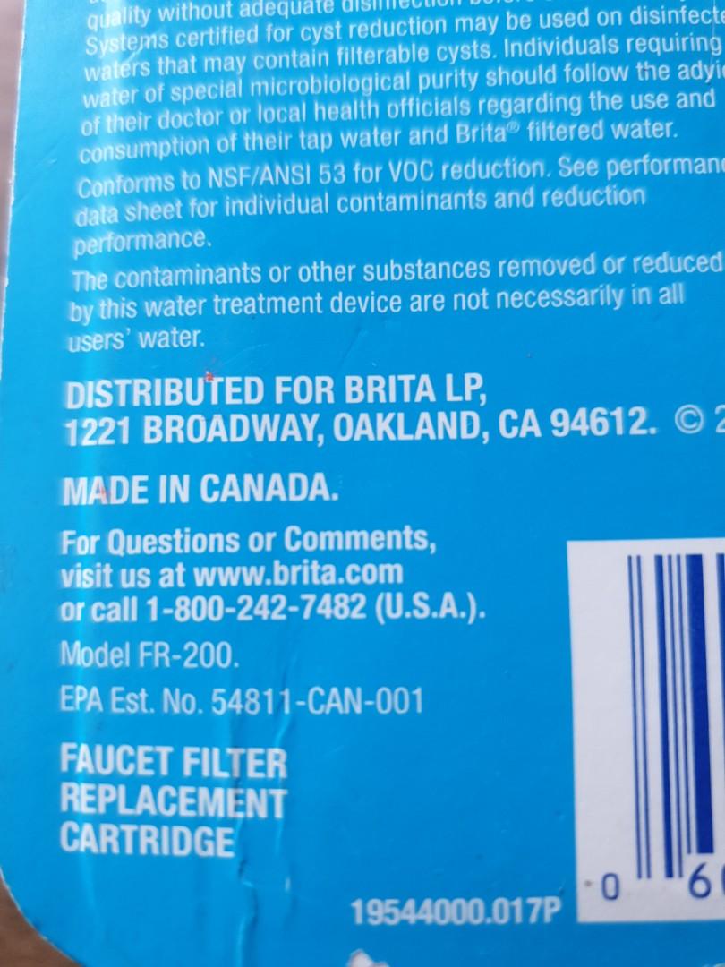 Brita filter cartridge FR-200, Free Items on Carousell