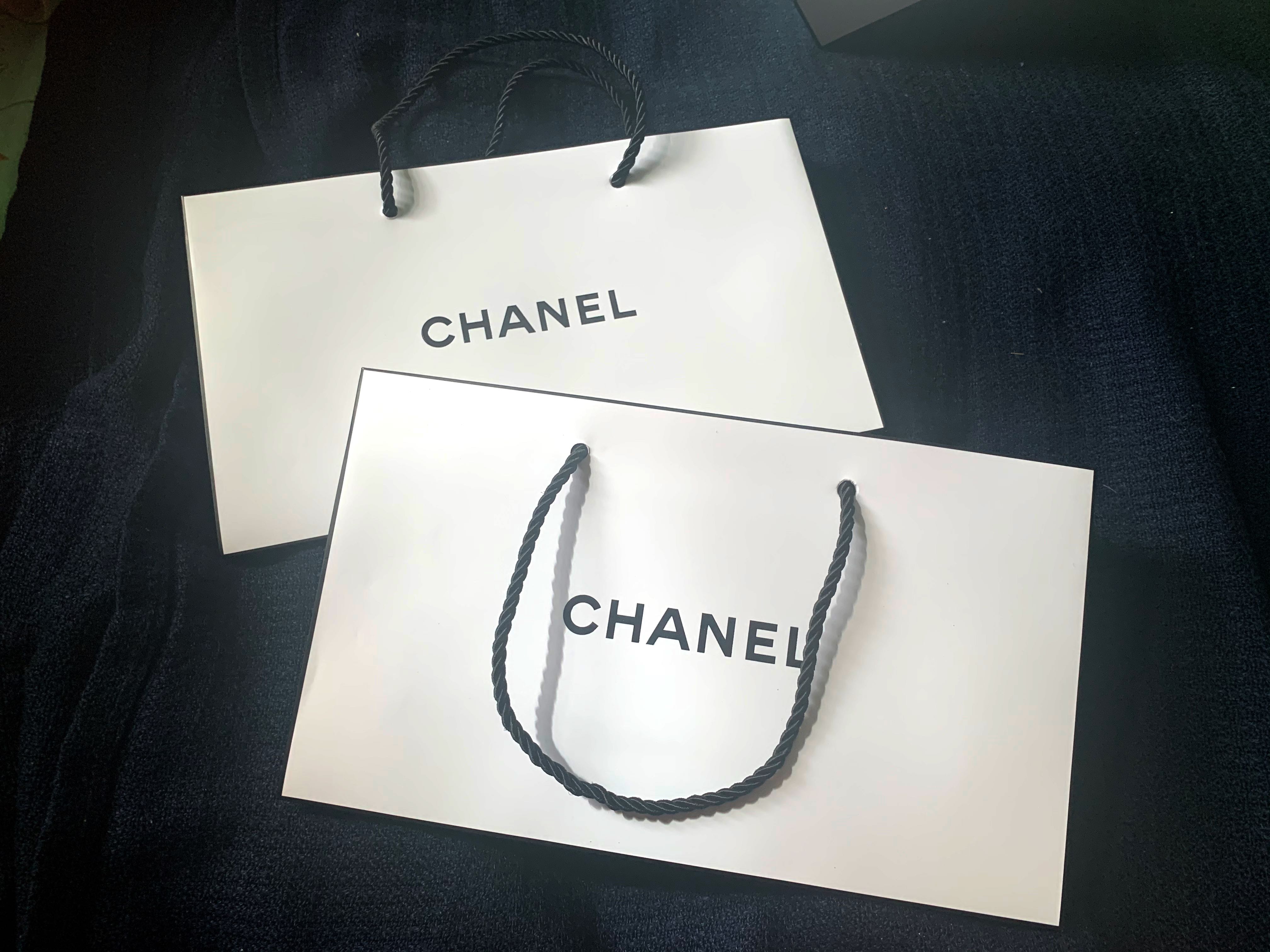 Chanel paper bag & gift box, Women's Fashion, Bags & Wallets, Purses ...