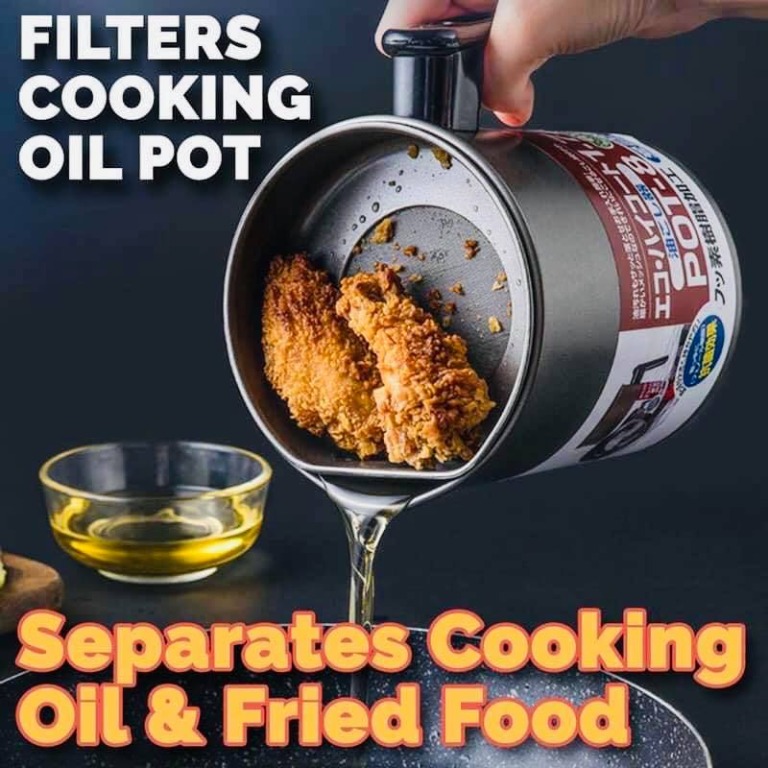 Cooking Oil Filter Pot, Furniture & Home Living, Kitchenware ...