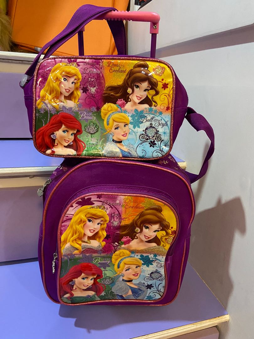 Disney Princess trolley and lunch bag set, Babies & Kids, Baby Nursery ...