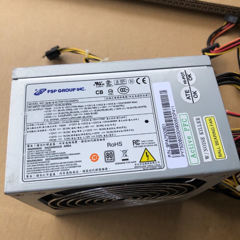 FSP GROUP INC 750W Power Supply FSP750-80APG 9PA7500601 80 plus ...