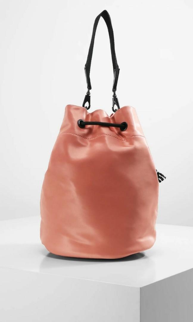 Labi Shoulder Bucket Bag in Satin Rust, Women's Fashion, Bags & Wallets ...