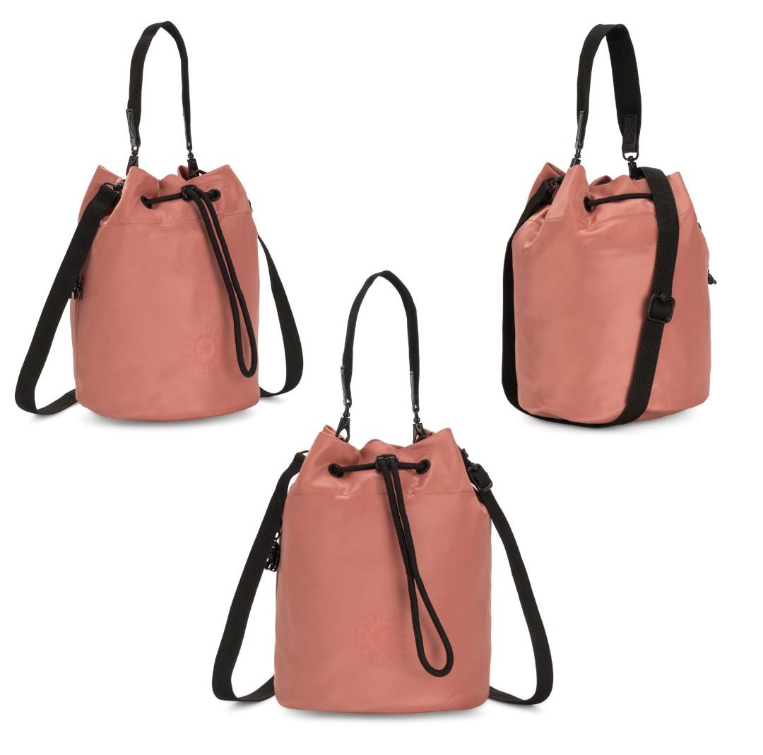 Labi Shoulder Bucket Bag in Satin Rust, Women's Fashion, Bags & Wallets ...