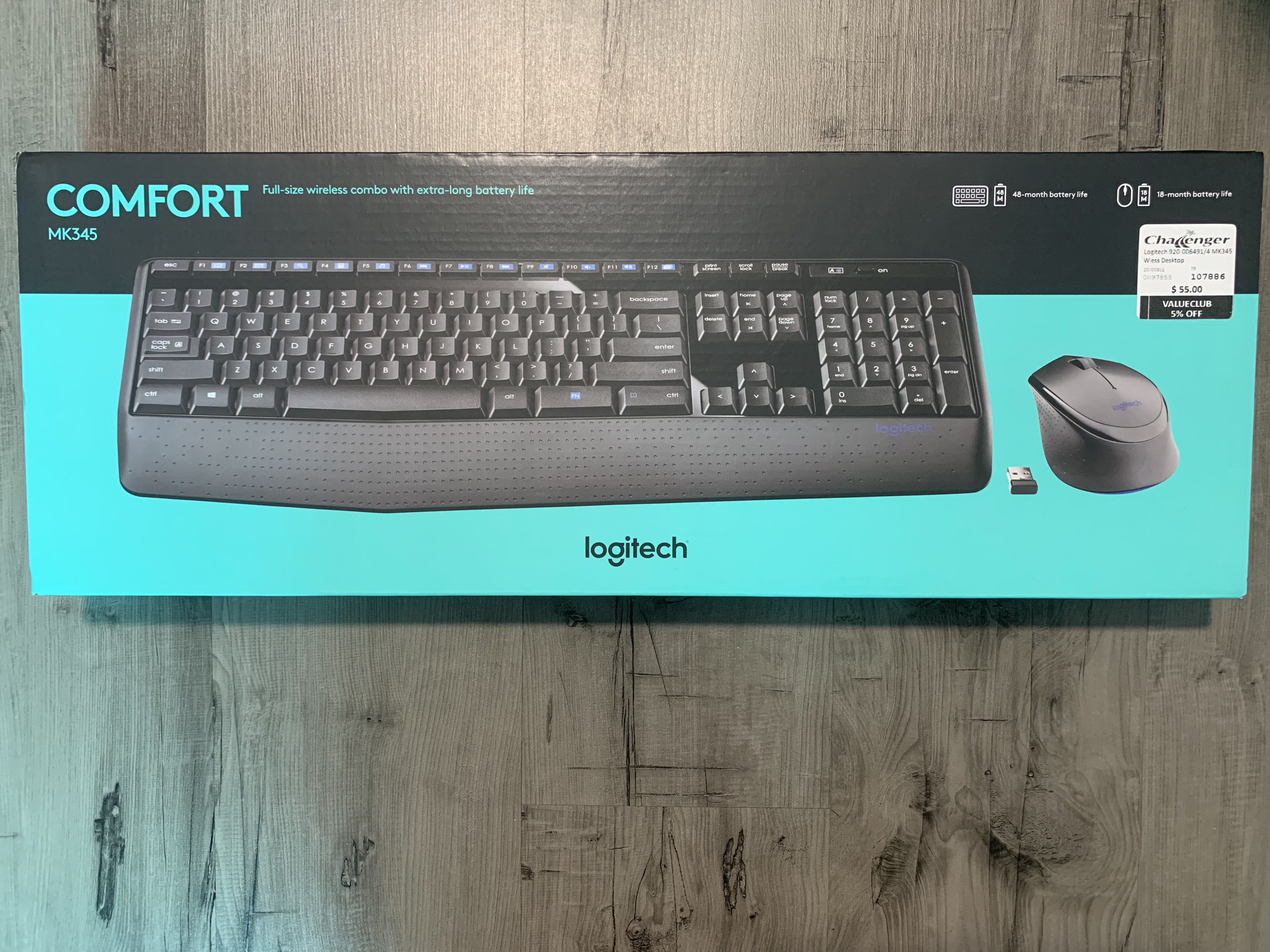 Logitech MK345 Wireless Keyboard & Mouse, Computers & Tech, Parts ...