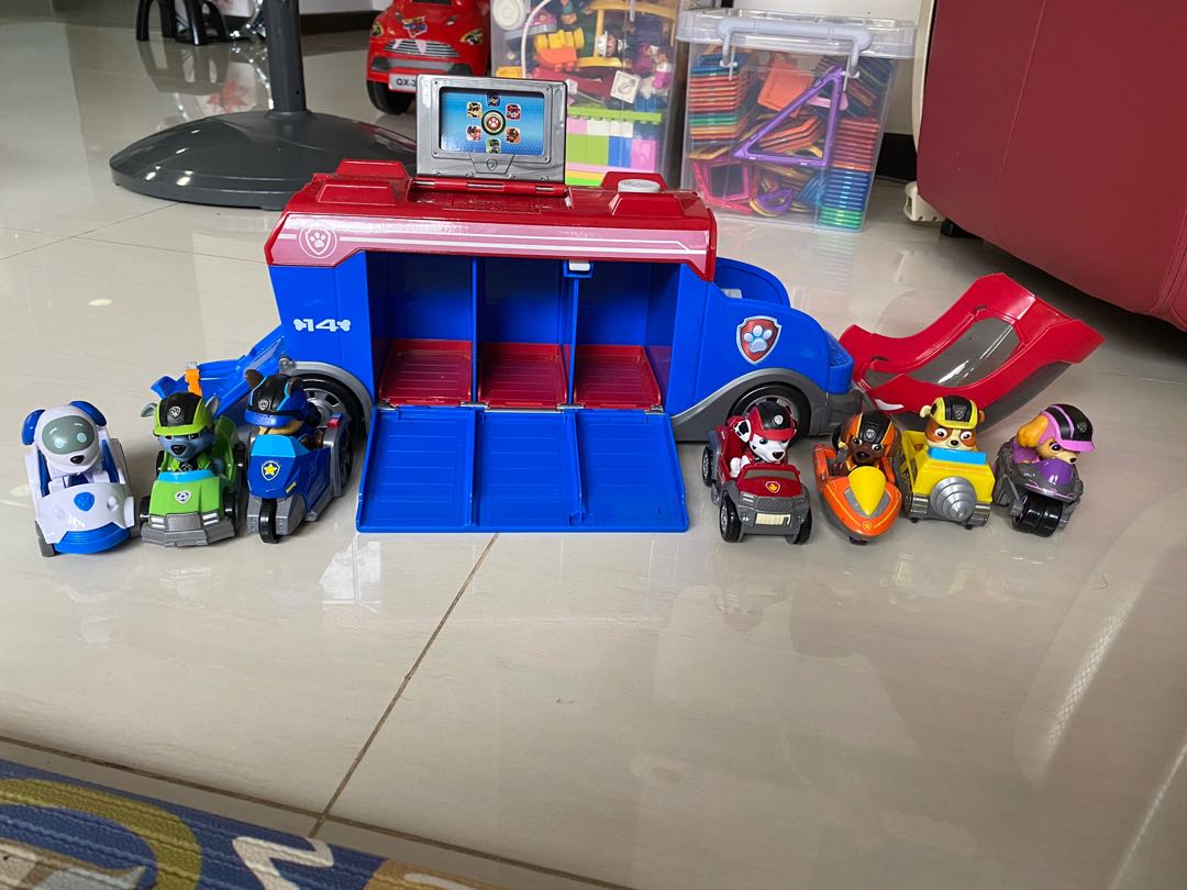 Paw Patrol Mission Cruiser + Mini Pups vehicle bundle, Hobbies & Toys, Toys & Games on Carousell