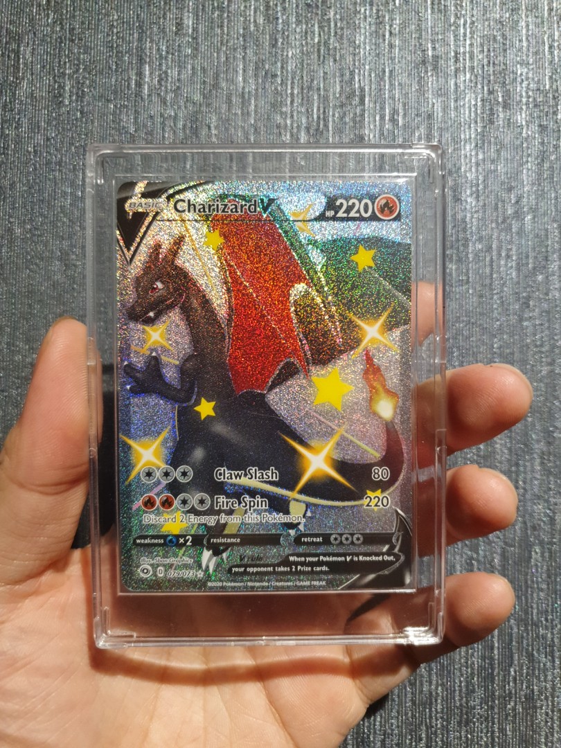Pokemon TCG Champion's Path Shiny Charizard V Card, Hobbies & Toys ...