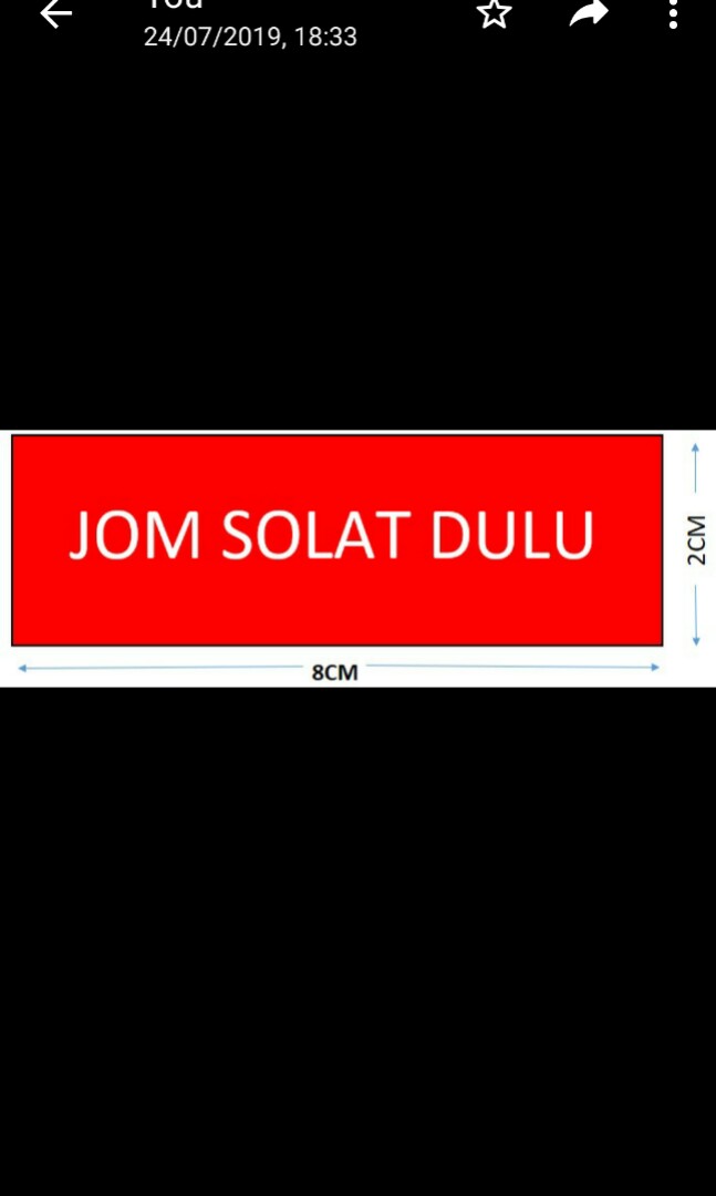 Printing service JOM SOLAT DULU STICKER, Services, Others on Carousell