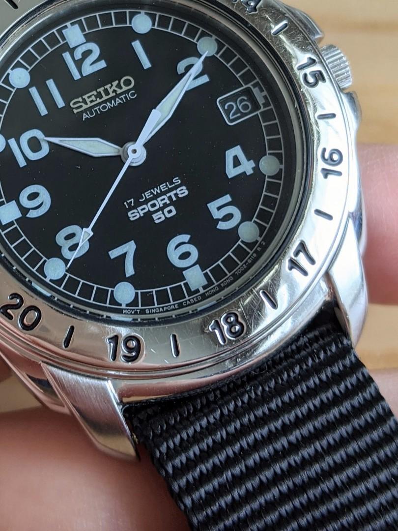 Rare Seiko Sports 50 Automatic Movement Singapore 7002-8119, Luxury ...