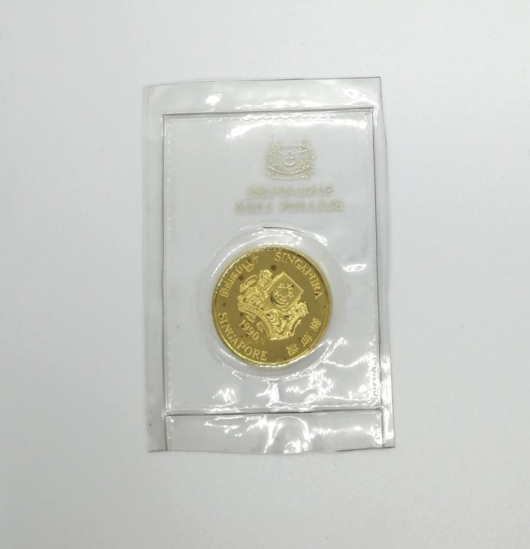 Singapore Lion 1/2 Oz 999.9 Gold Coin, Hobbies & Toys, Memorabilia ...