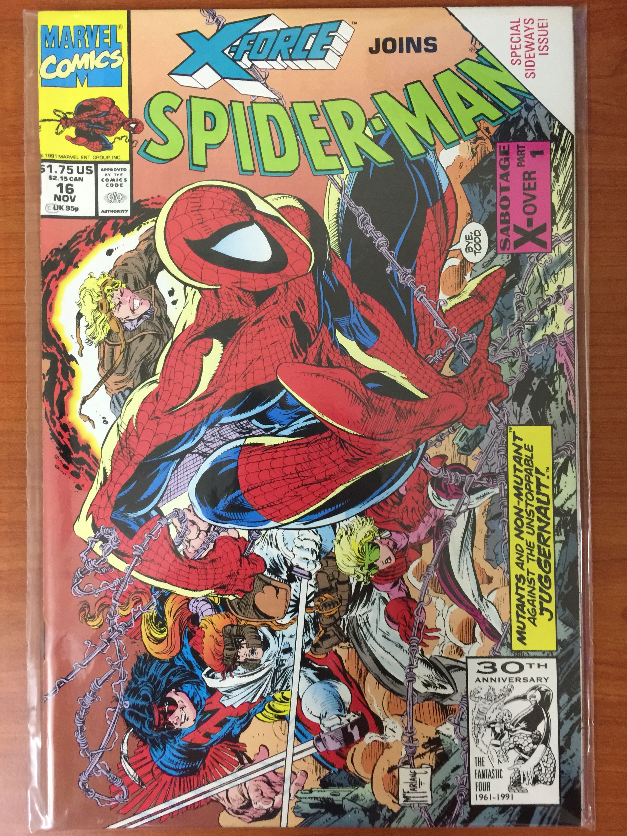 Spider-Man #16 X-Force Joins Spider-Man(1991) Marvel, Hobbies & Toys ...
