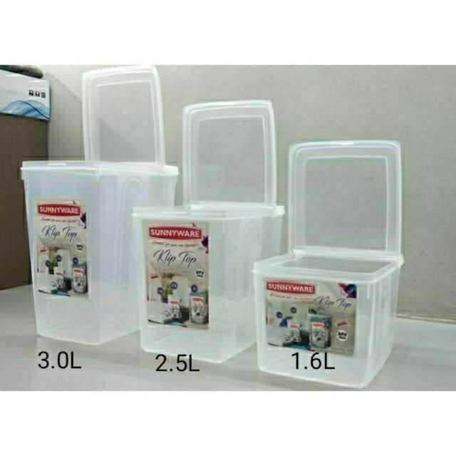 Sunnyware Kliptop Container Plastic Canister, Furniture & Home Living ...
