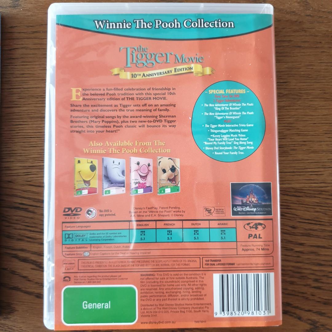 The Tigger Movie DVD - 10th Anniversary Edition, Babies & Kids ...