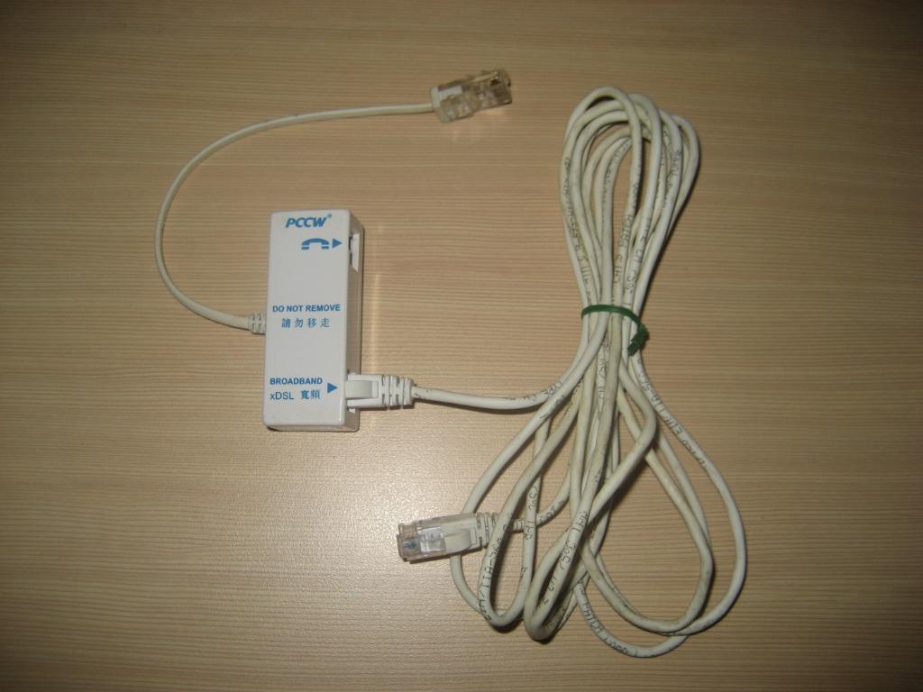 ★★★ 原裝【 PCCW 】ADSL Splitter 微型過濾器 Micro Filter 適合 還機 / 自用 HKT PCCW 電訊盈科 ...