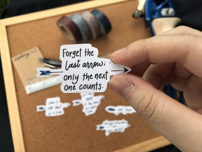 Craft Supplies & Tools Papercraft Motivational Archery Sticker Sheet ...