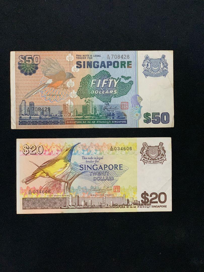 Bird Series Singapore Dollar Notes $1 $5 $10 $20 $50, Hobbies & Toys ...