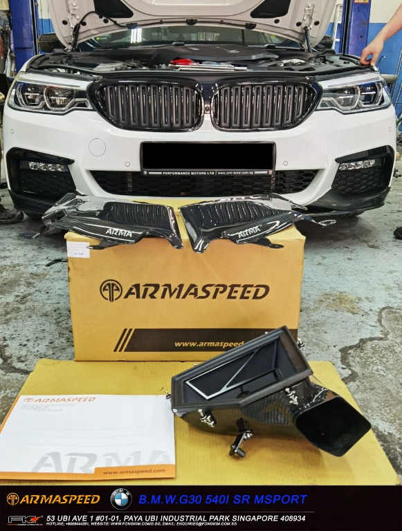 B.M.W.G30 540I SR MSPORT ( ARMA Speed Carbon fiber Cold Air Intake ...